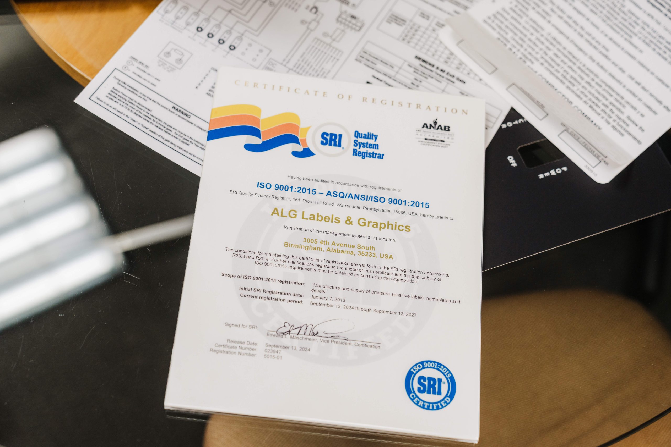 PRESS RELEASE - ISO Certification Over 15 Years - ALG Labels and Graphics